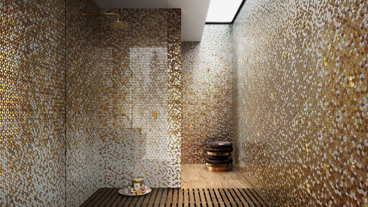 Gold Spa Mosaic - Mission Tile West