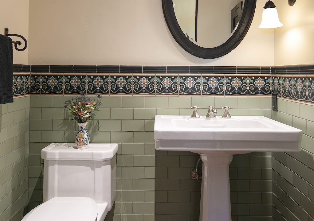 Spanish Revival Powder Room - Mission Tile West